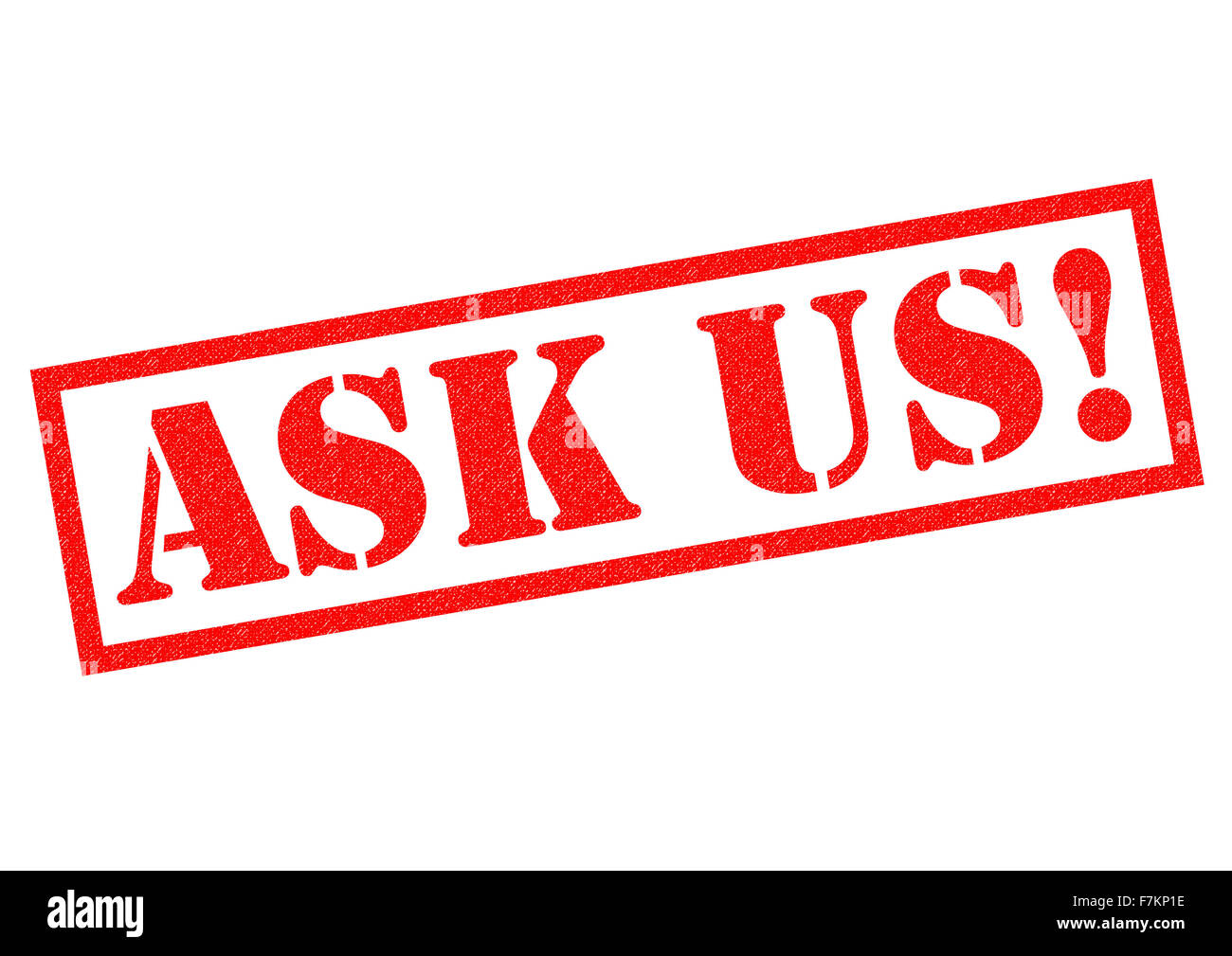 ASK US! red Rubber Stamp over a white background Stock Photo - Alamy