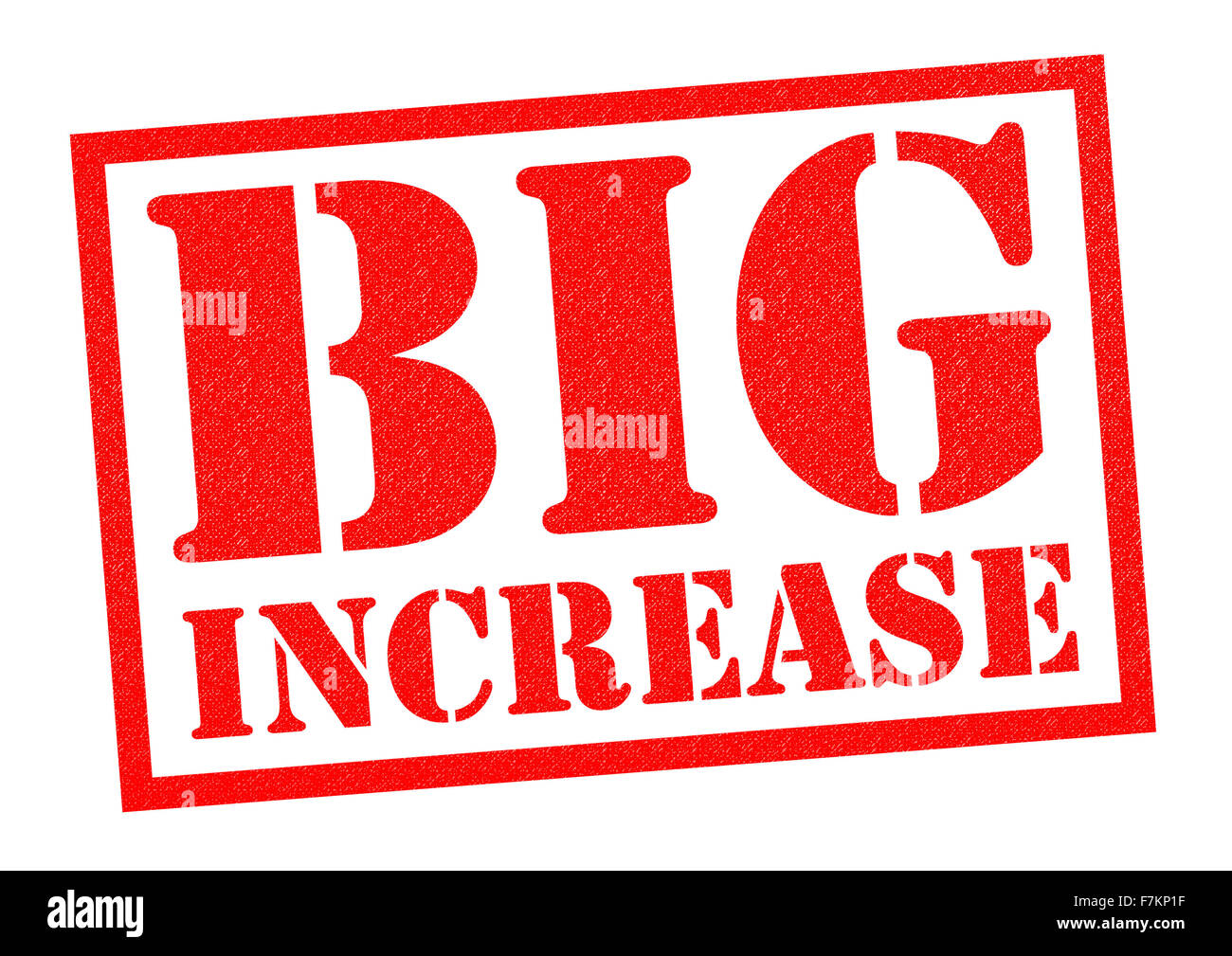 BIG INCREASE red Rubber Stamp over a white background Stock Photo - Alamy