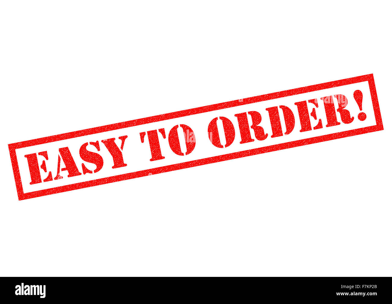 EASY TO ORDER! red Rubber Stamp over a white background Stock Photo - Alamy
