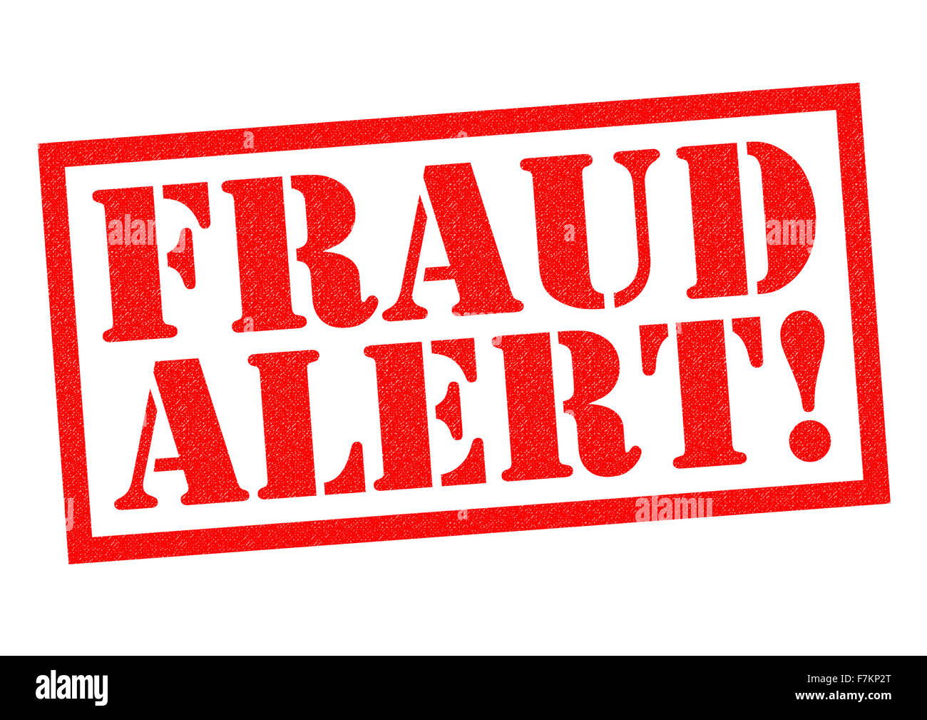 FRAUD ALERT! red Rubber Stamp over a white background Stock Photo - Alamy