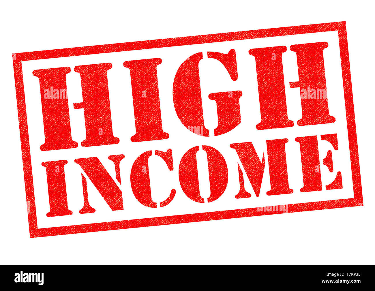 HIGH INCOME red Rubber Stamp over a white background Stock Photo - Alamy
