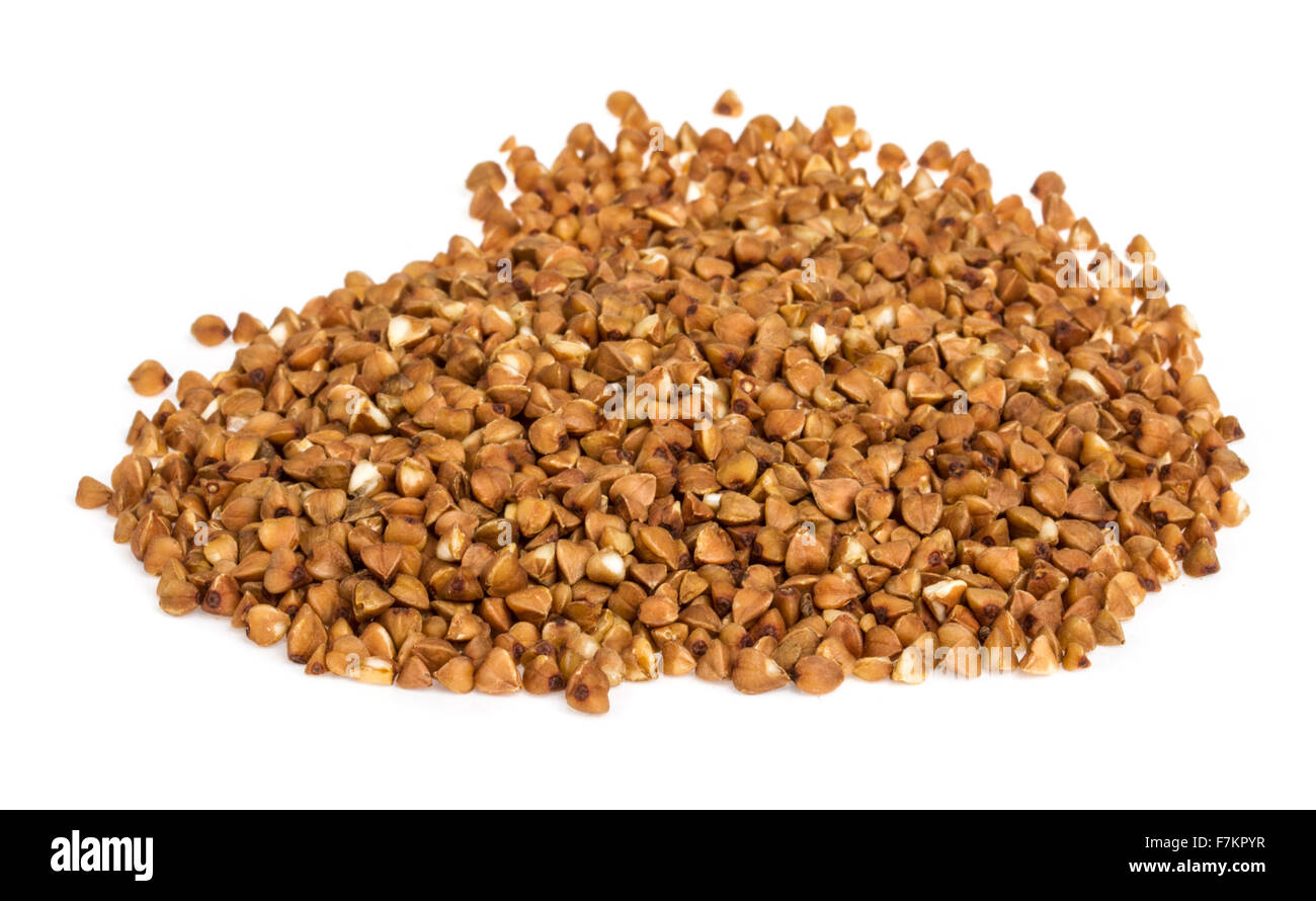 buckwheat on white background Stock Photo - Alamy