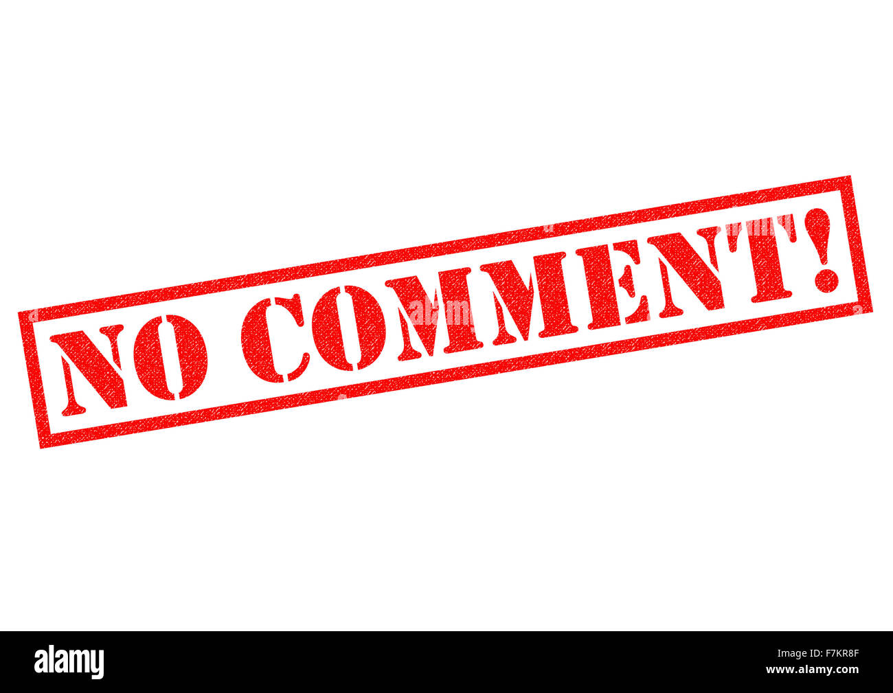 NO COMMENT! red Rubber Stamp over a white background Stock Photo - Alamy