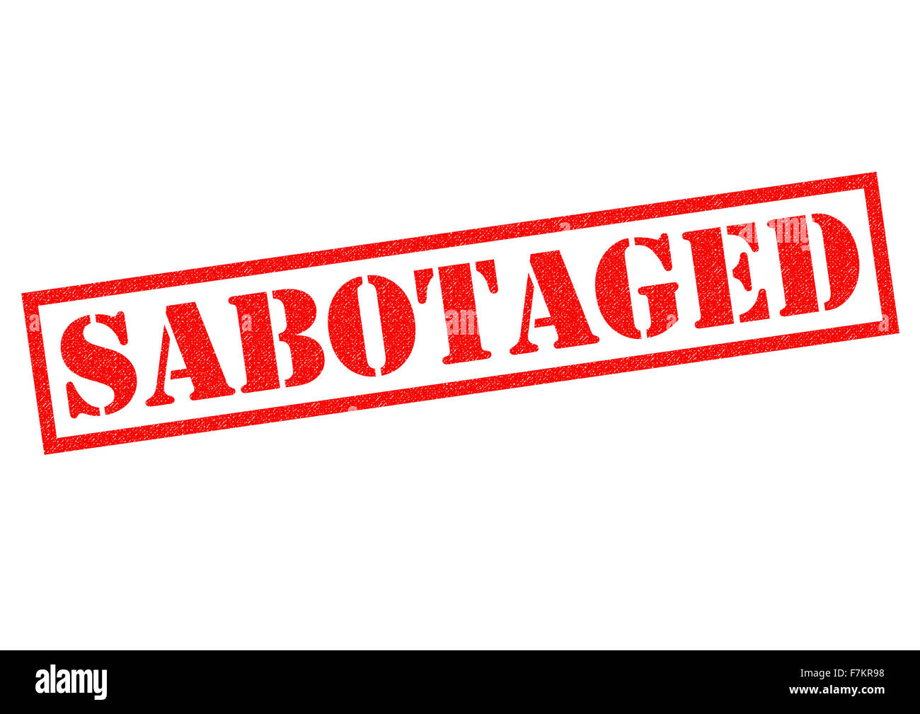 SABOTAGED red Rubber Stamp over a white background Stock Photo - Alamy