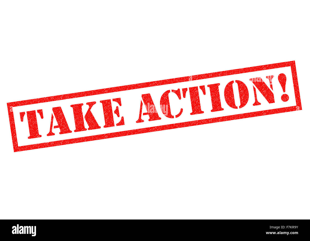 TAKE ACTION! red Rubber Stamp over a white background Stock Photo - Alamy