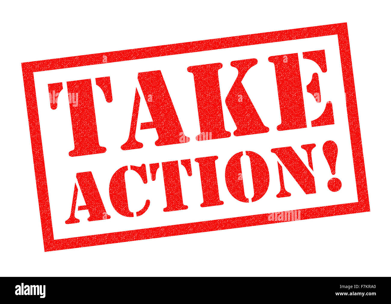 TAKE ACTION! red Rubber Stamp over a white background Stock Photo - Alamy