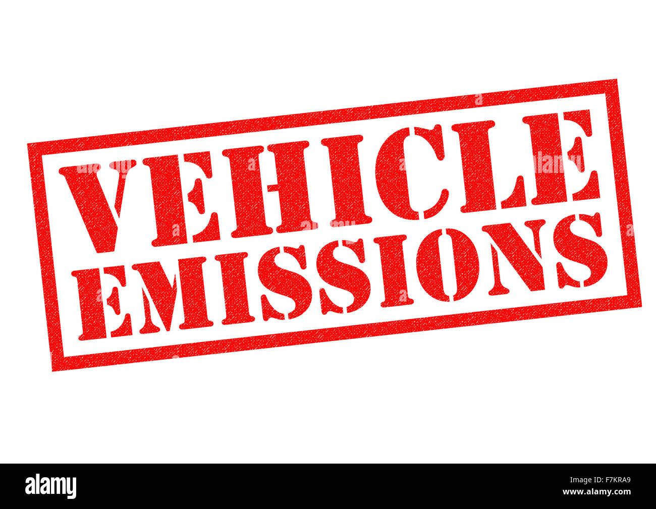 VEHICLE EMISSIONS red Rubber Stamp over a white background Stock Photo ...