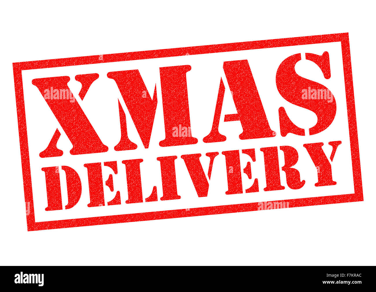 XMAS DELIVERY red Rubber Stamp over a white background Stock Photo - Alamy