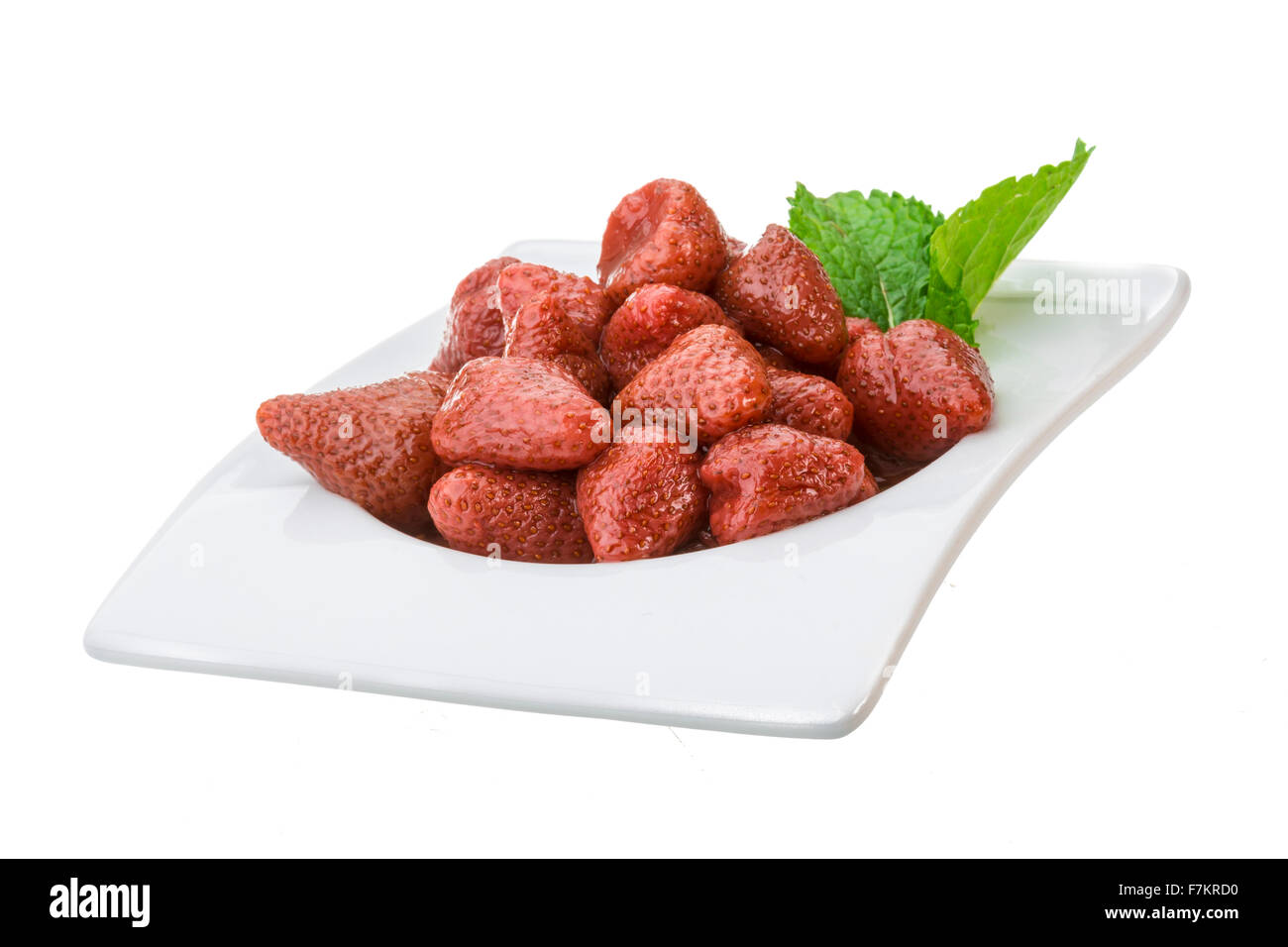 Marinated strawberry with mint Stock Photo - Alamy
