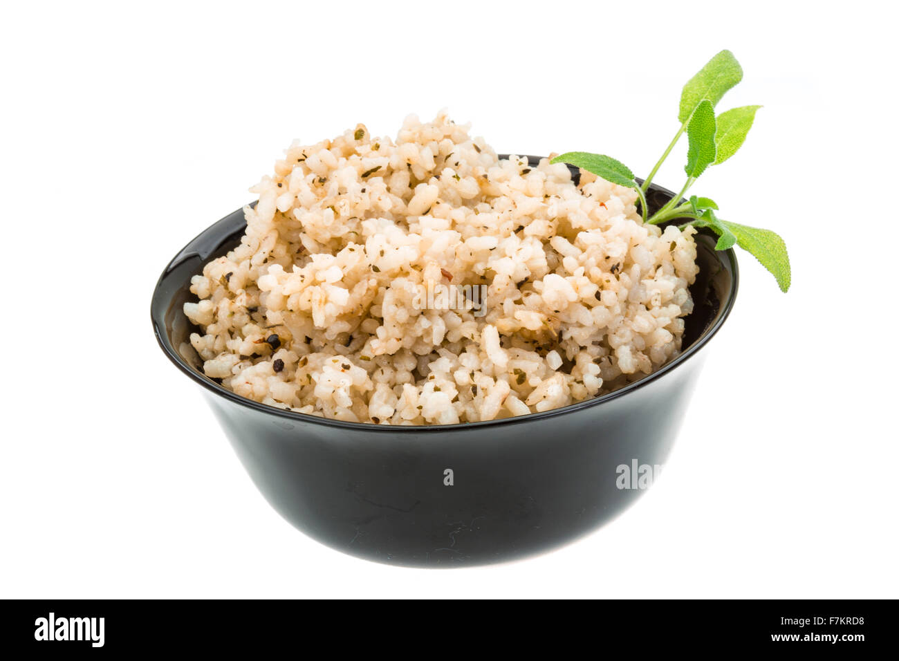 Boiled rice with herbs Stock Photo - Alamy