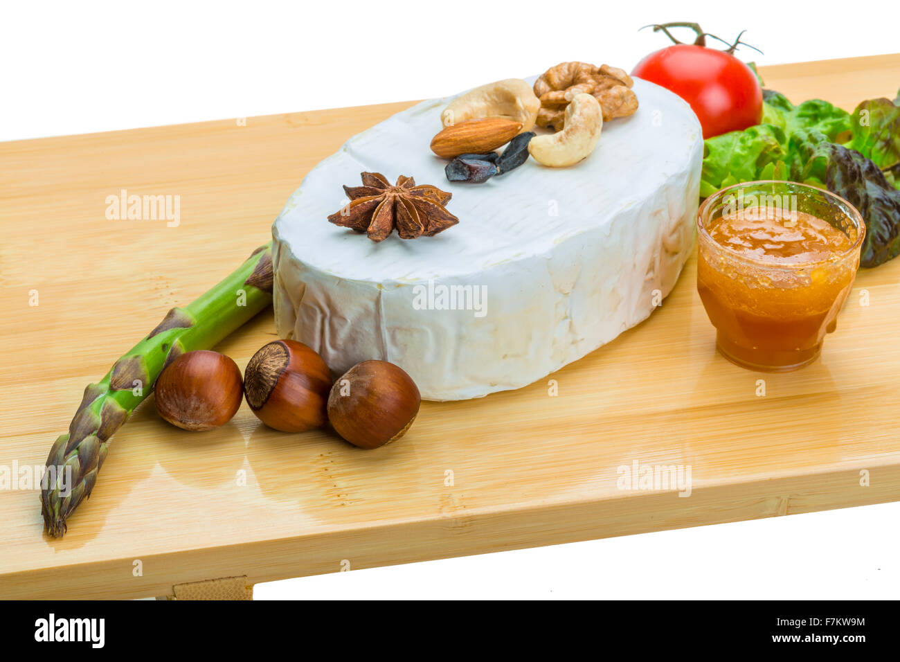 Fresh soft brie cheese Stock Photo - Alamy