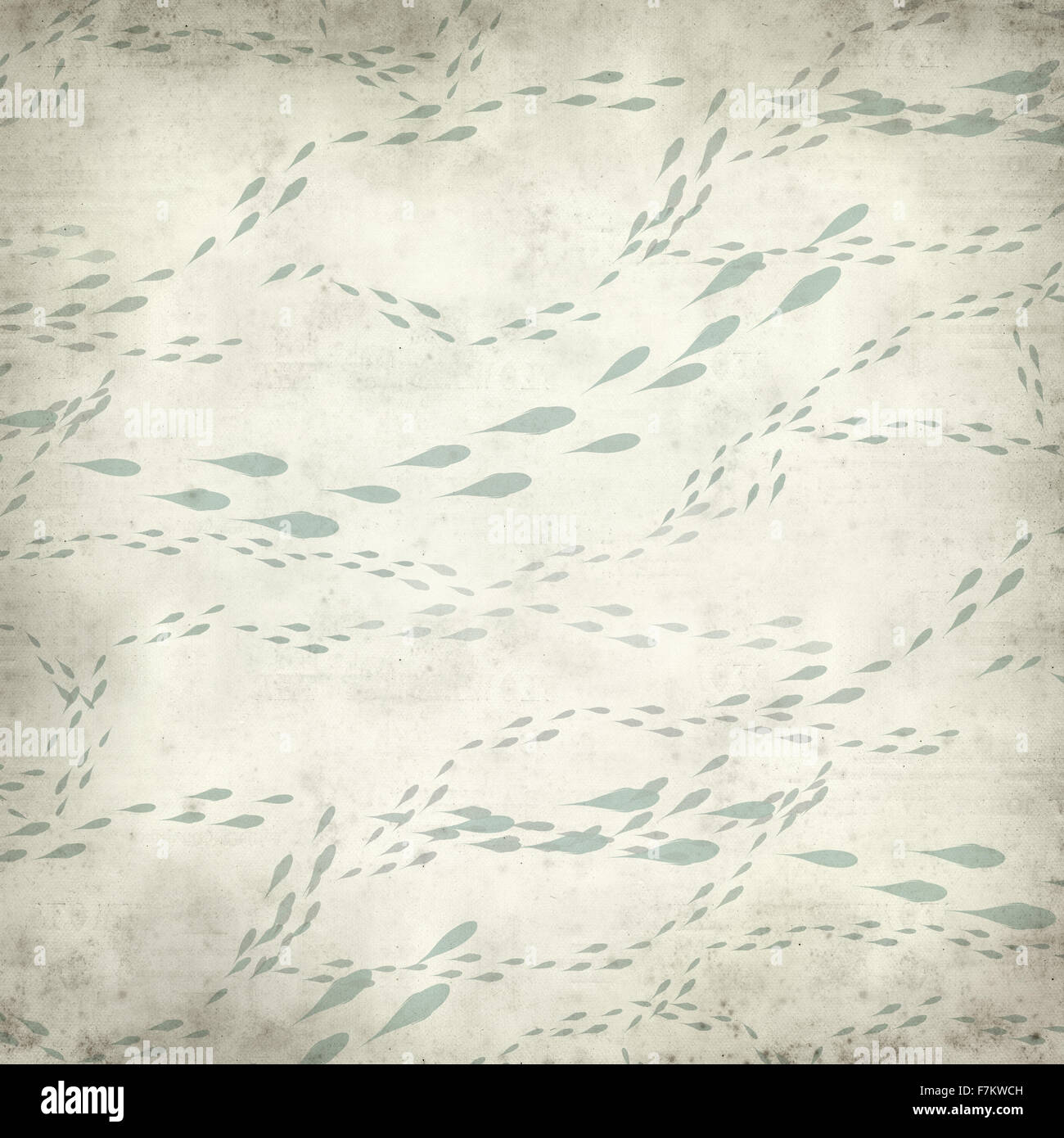 textured old paper background with swimming fish illustration Stock ...