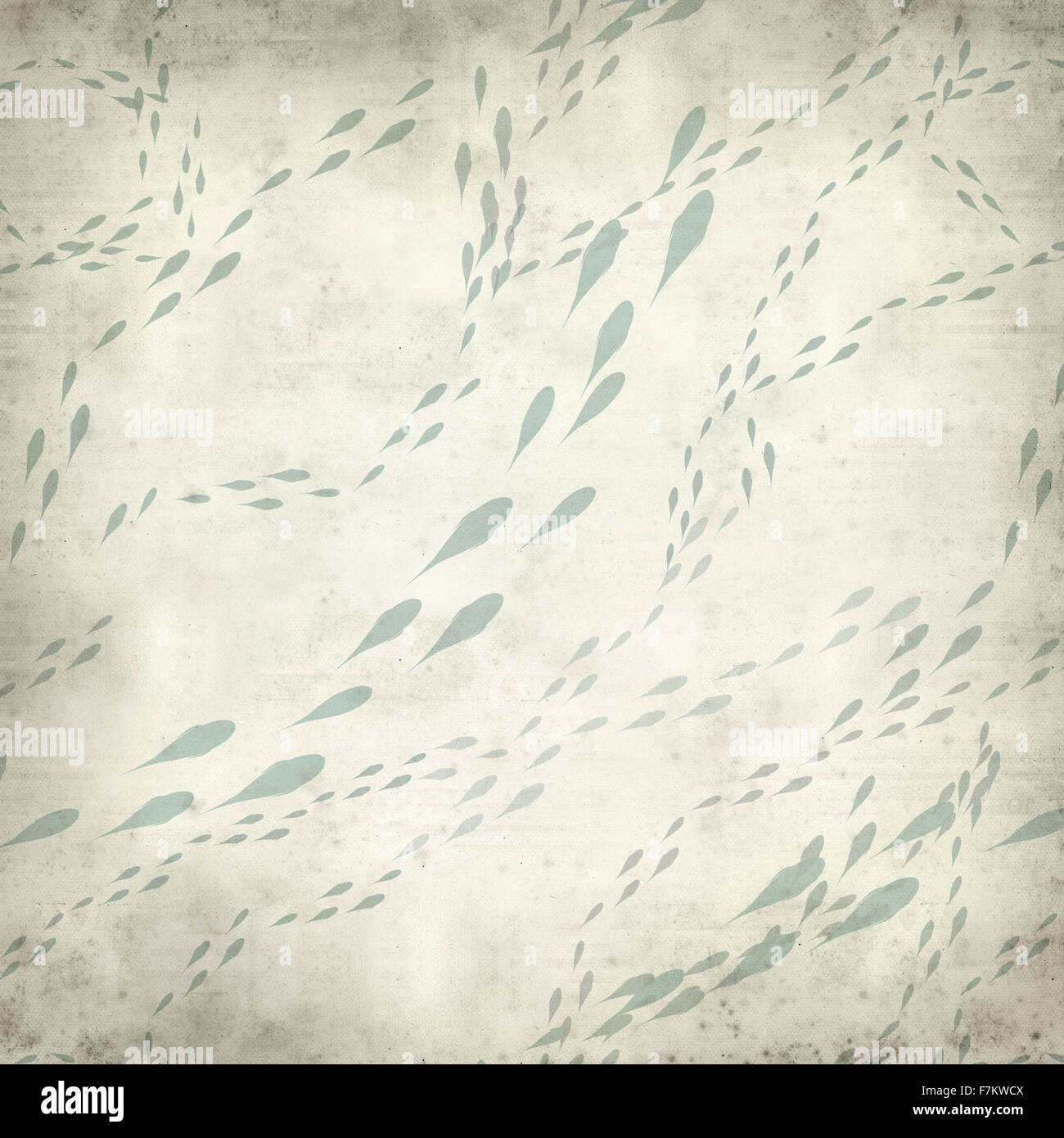 textured old paper background with swimming fish illustration Stock ...
