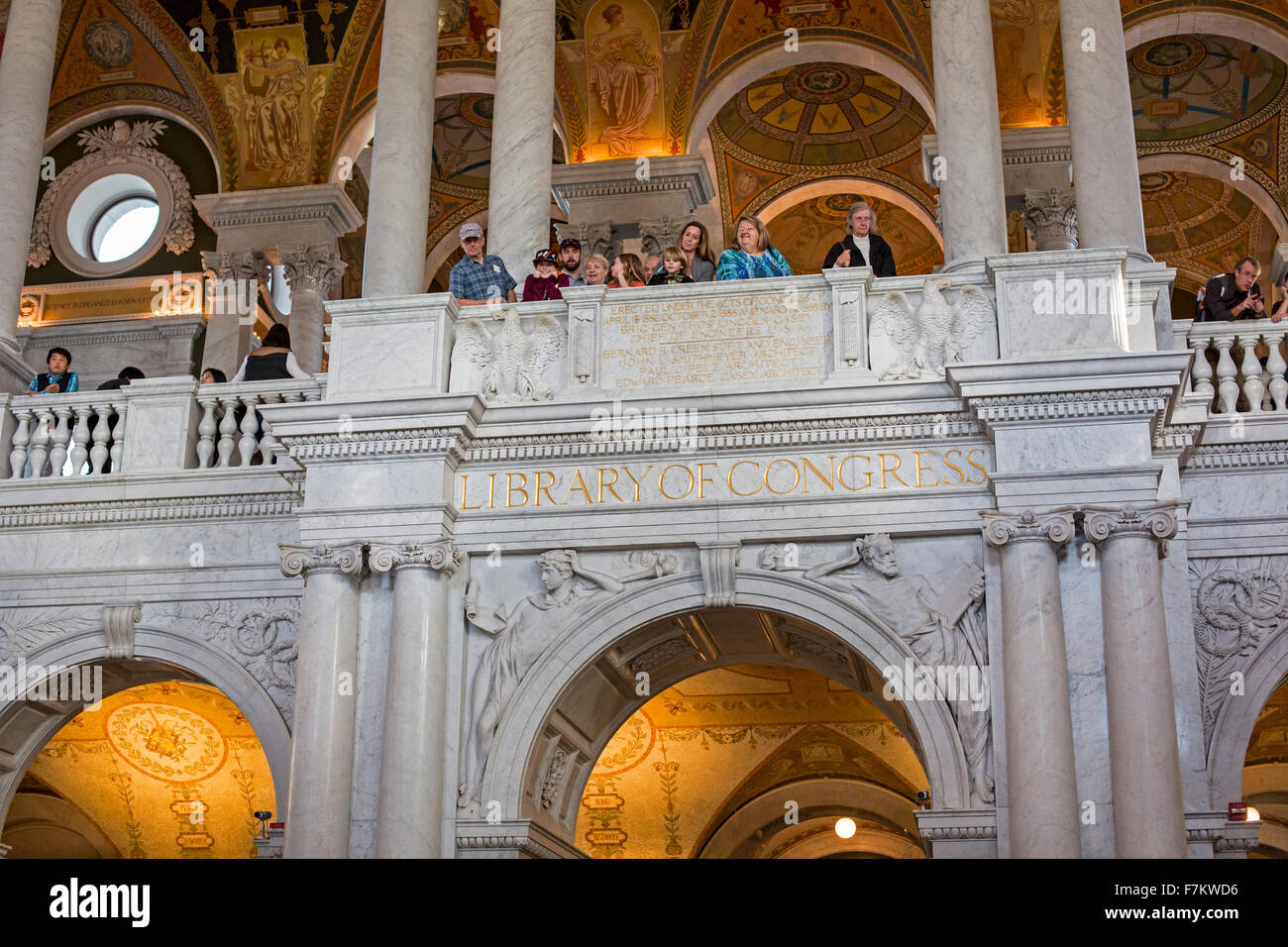 Washington, DC - Tourists visit the Thomas Jefferson Building of the ...