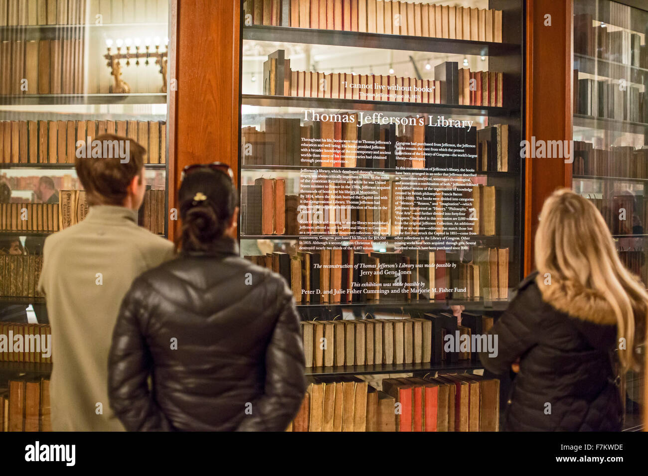 Washington, DC - Thomas Jefferson's library, recreated at the Library ...