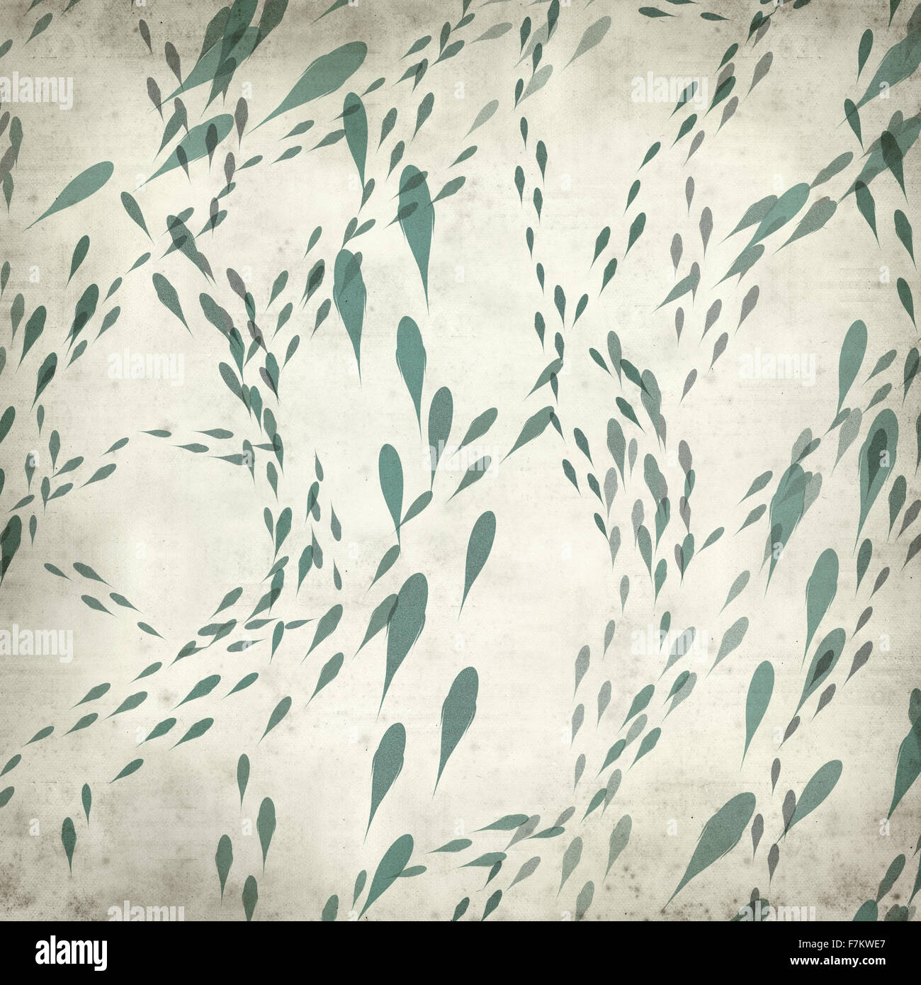 textured old paper background with swimming fish illustration Stock ...