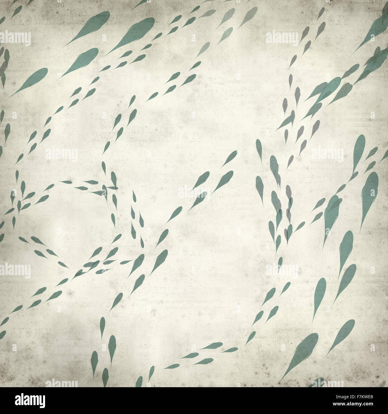 textured old paper background with swimming fish illustration Stock ...