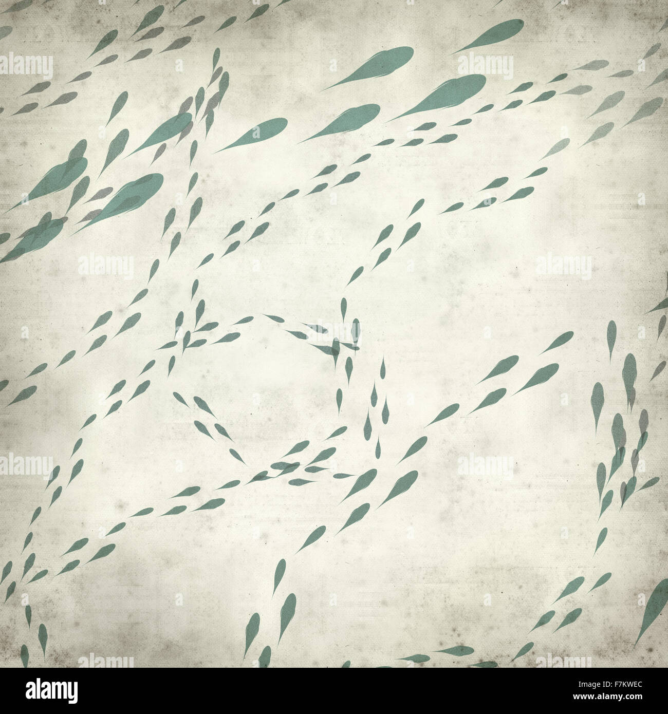 textured old paper background with swimming fish illustration Stock ...