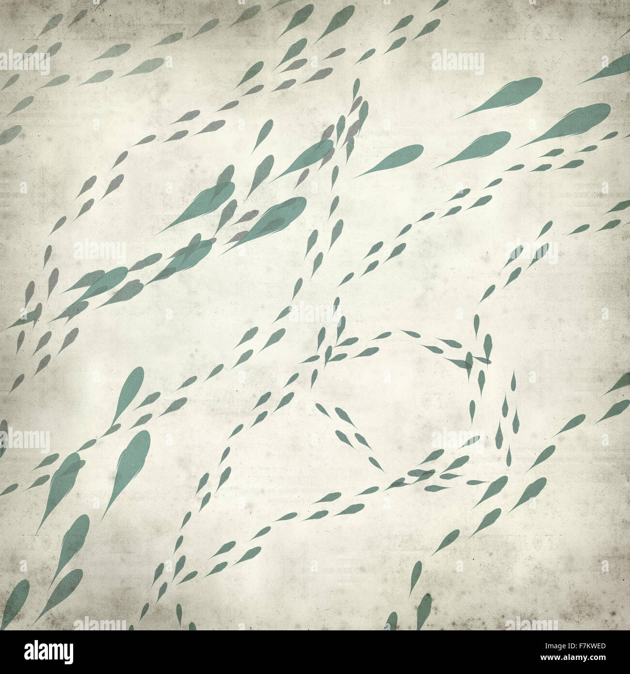 textured old paper background with swimming fish illustration Stock ...