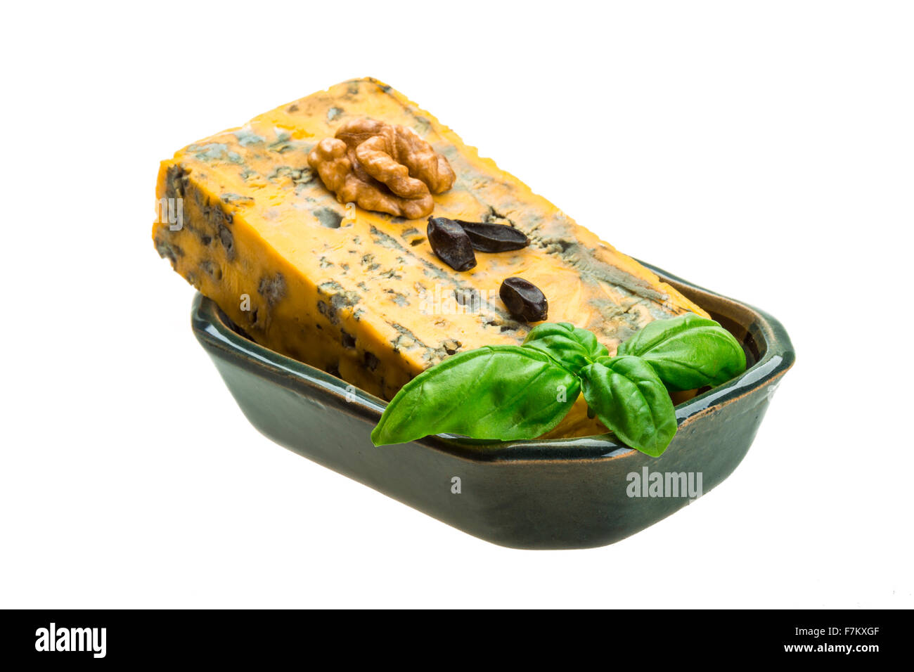 Gold cheese with mould Stock Photo - Alamy