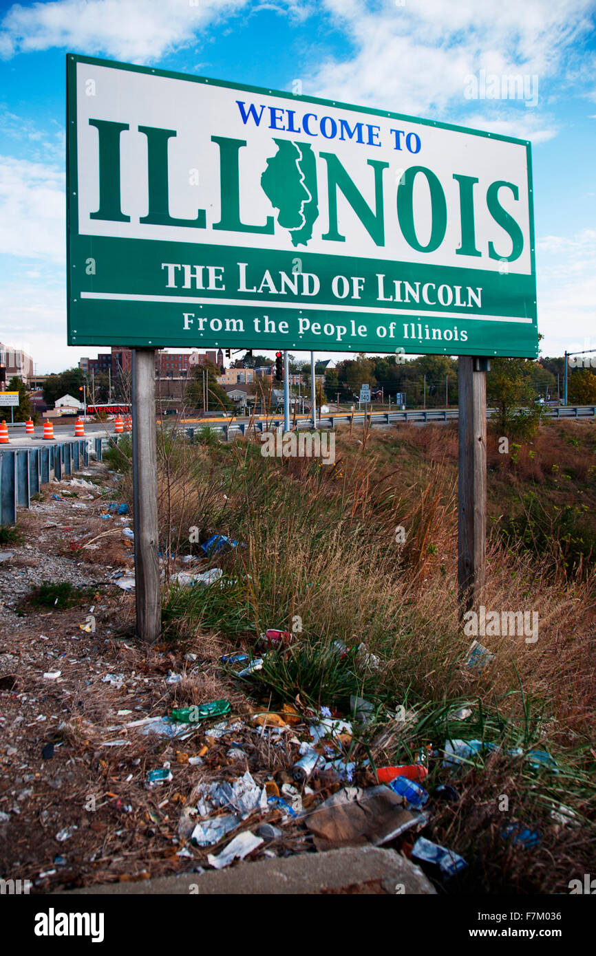 Welcome to illinois sign hi-res stock photography and images - Alamy