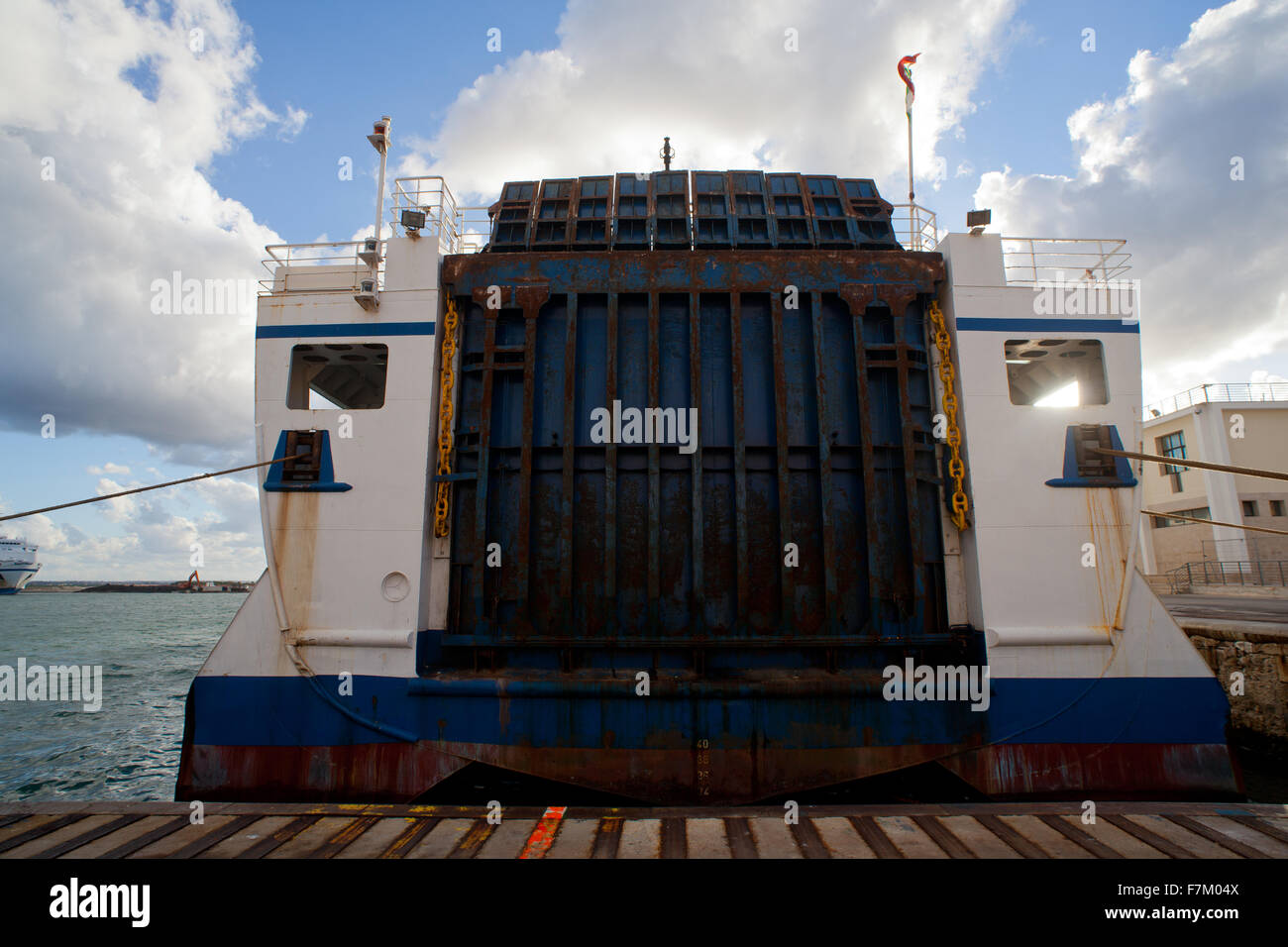 View of the Entrance to the ferry boat Stock Photo - Alamy