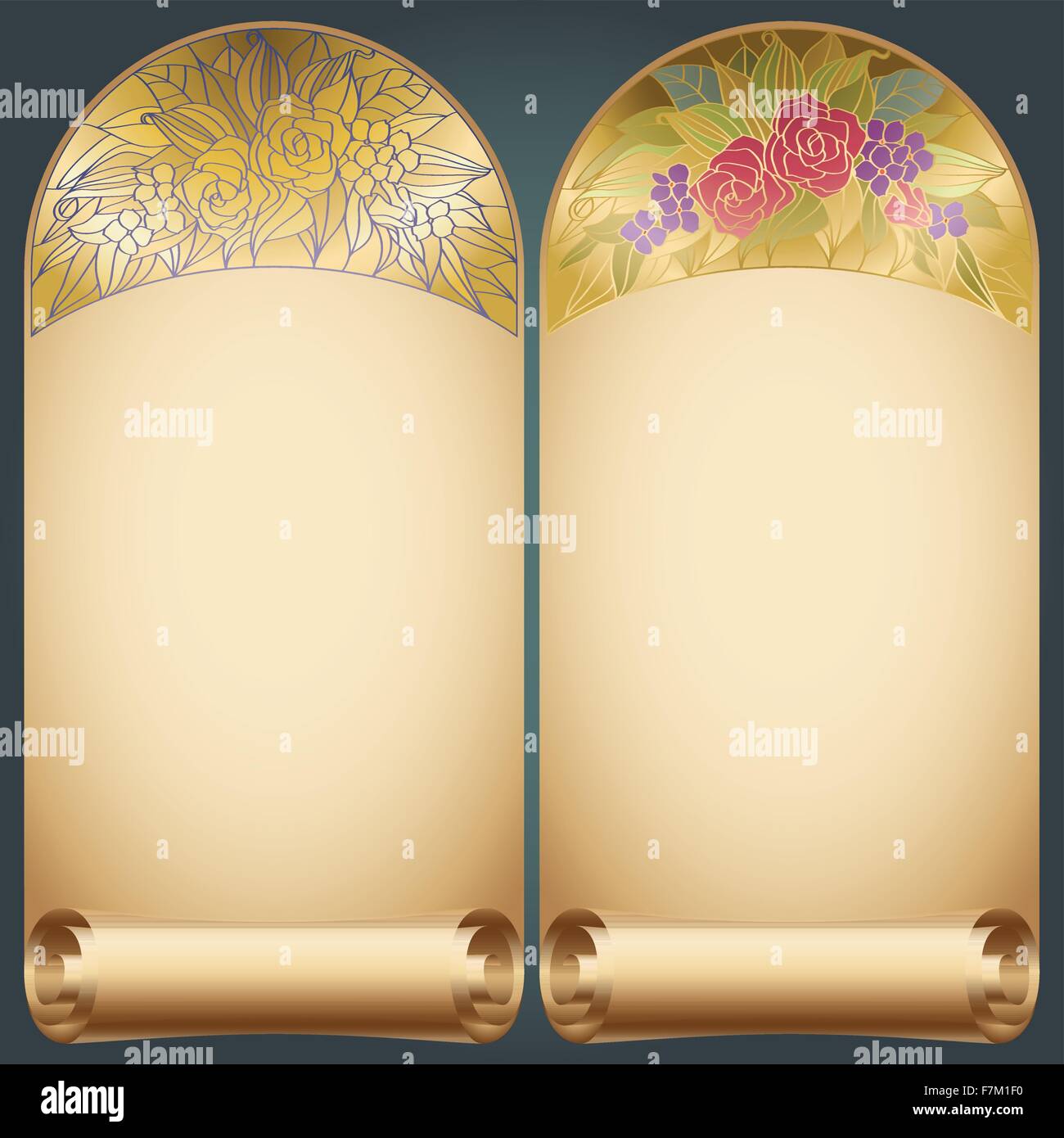 Natural Scroll Stock Vector Images - Alamy