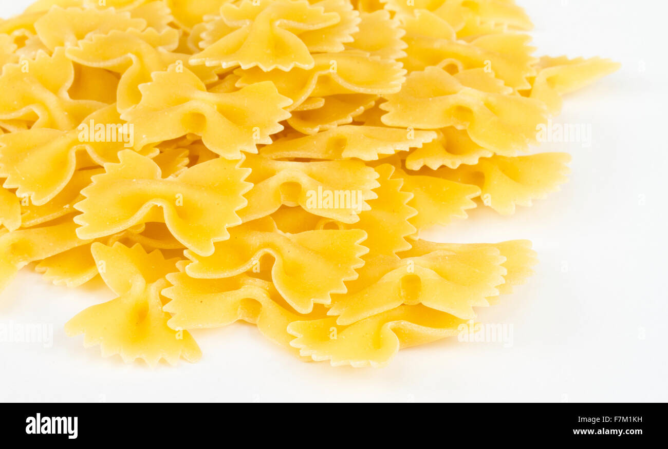 Farfalle pasta, isolated Stock Photo - Alamy
