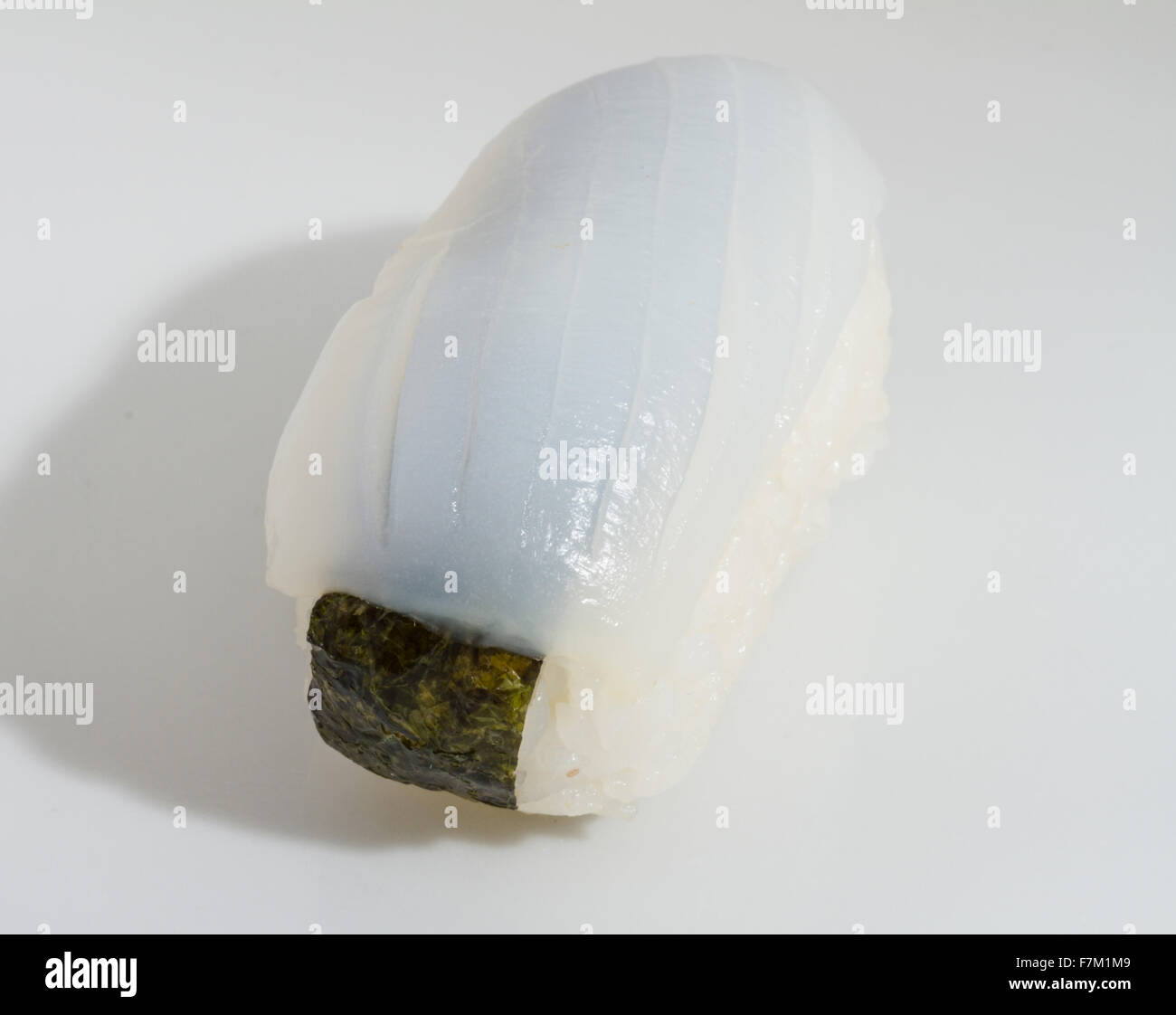 Japanese squid sushi Stock Photo - Alamy