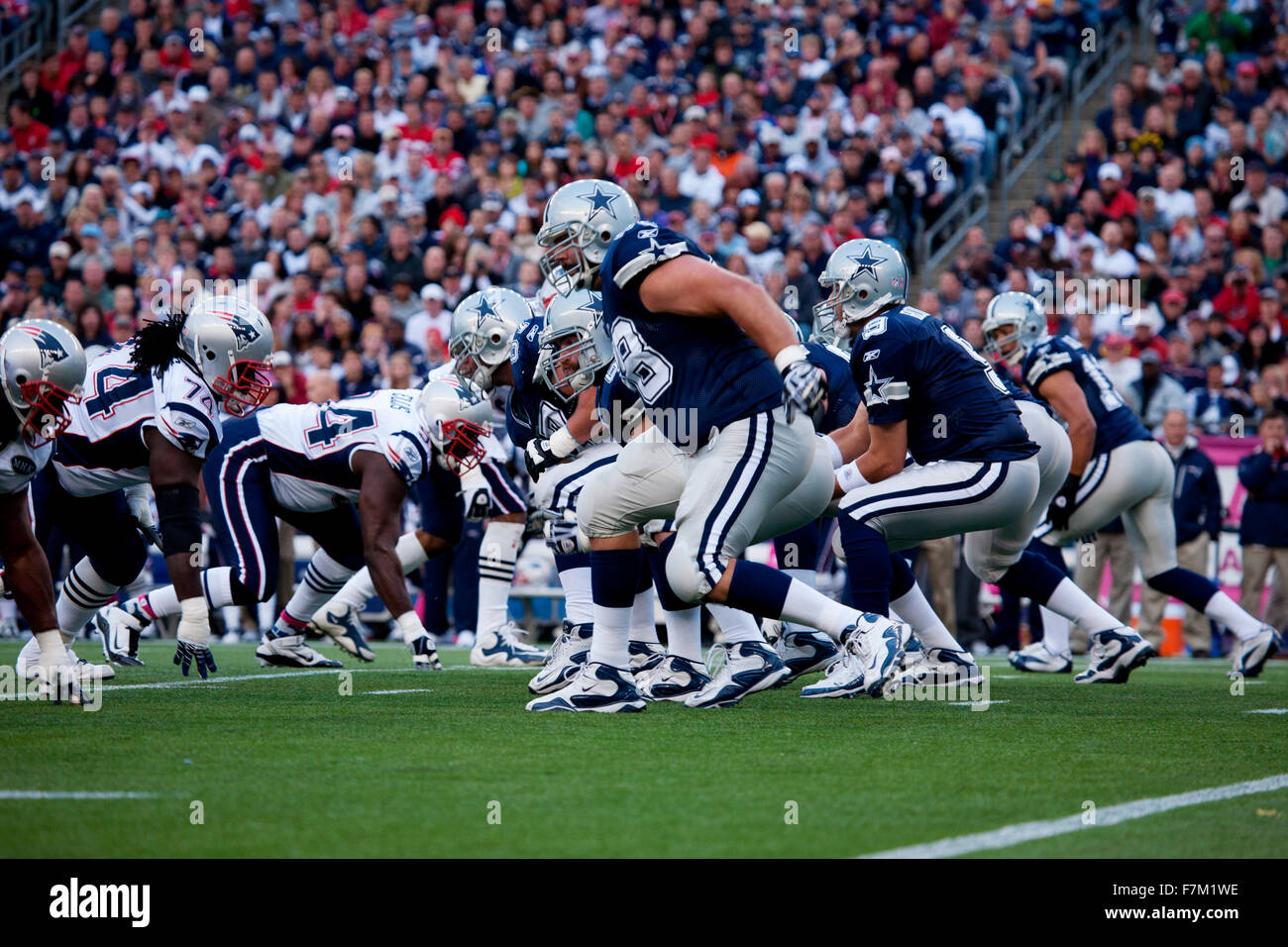 Quarterback Tom Brady, #12, takes hike at Gillette Stadium, the home of ...