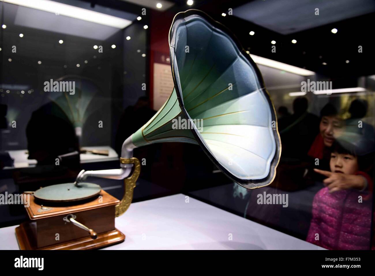 Jinan, China's Shandong Province. 1st Dec, 2015. An old gramophone used ...