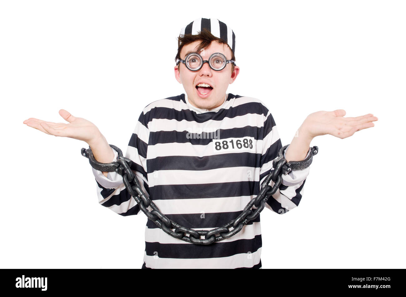 Funny prison inmate in concept Stock Photo - Alamy
