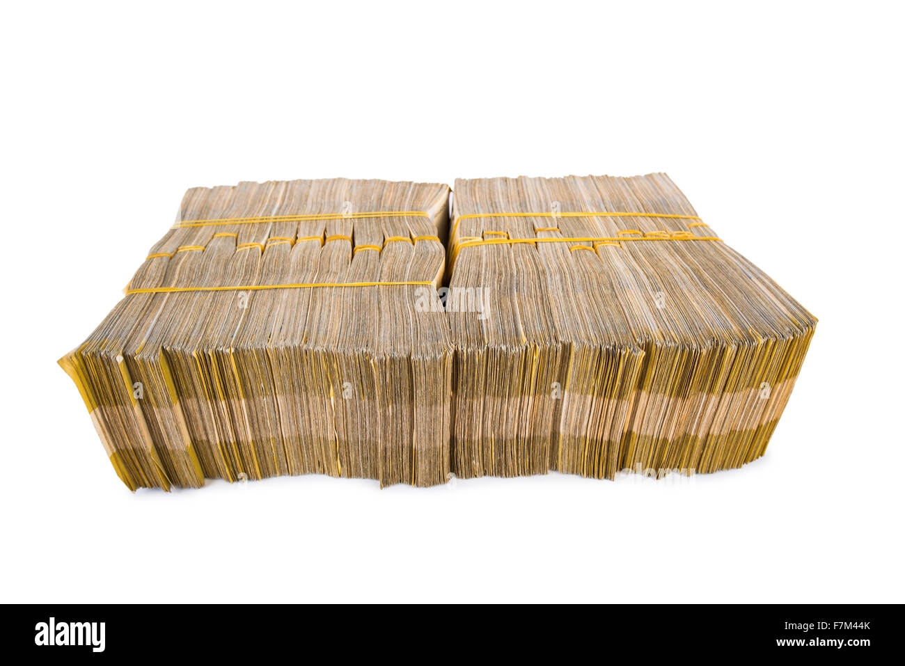 Stack of money isolated on the white Stock Photo - Alamy