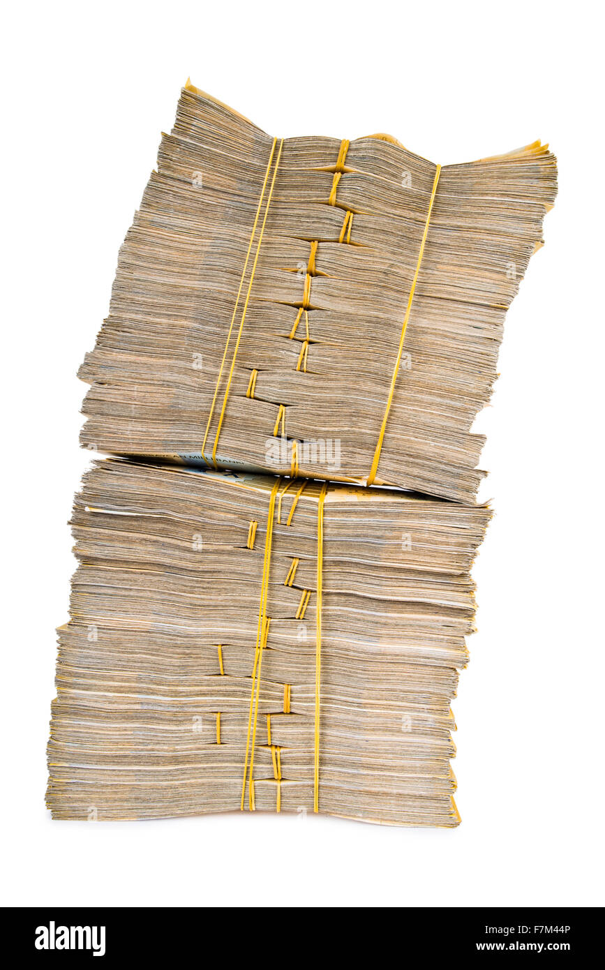 Stack of money isolated on the white Stock Photo - Alamy