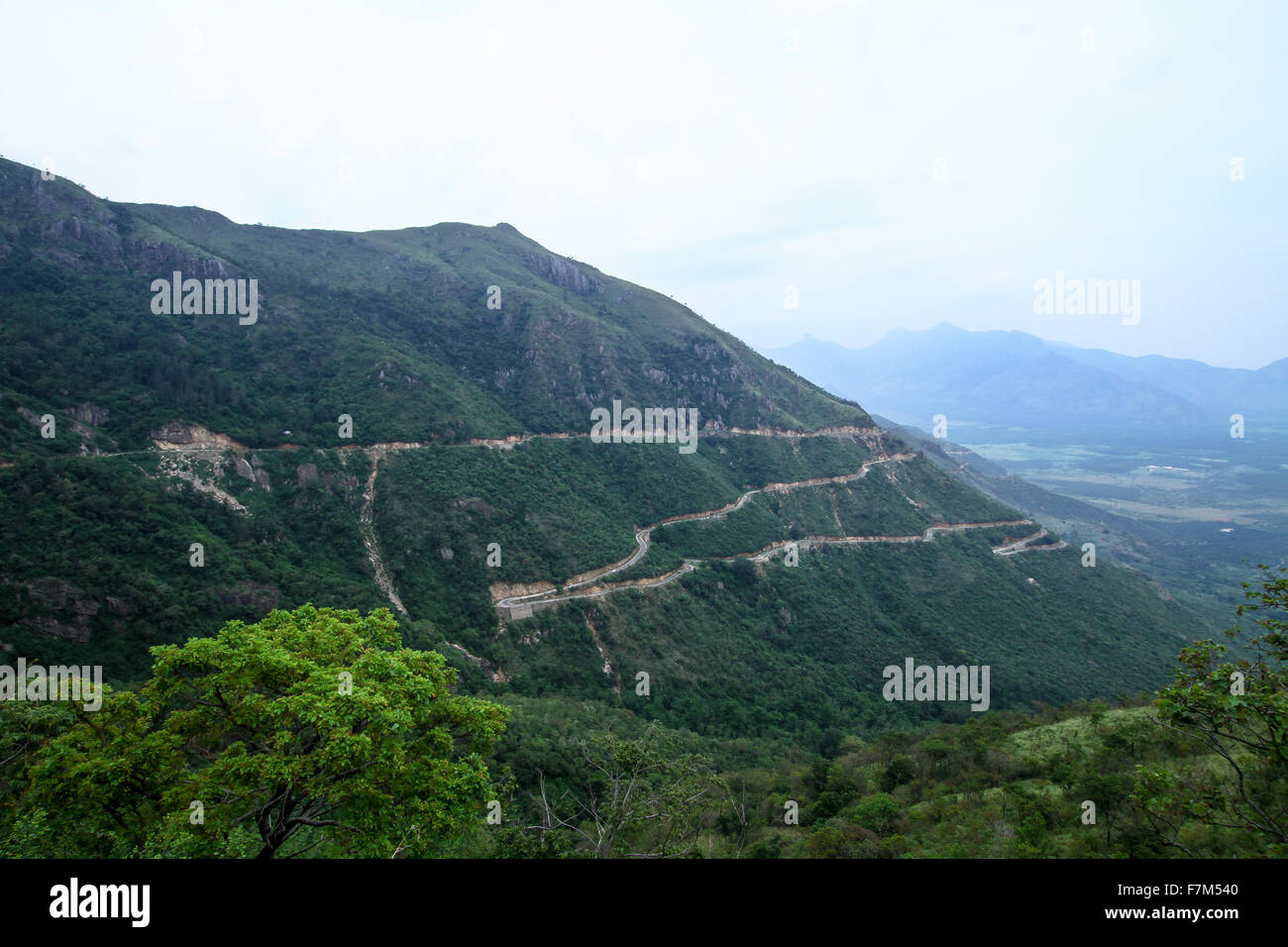 Z shaped road, from Kerala border, India Stock Photo - Alamy