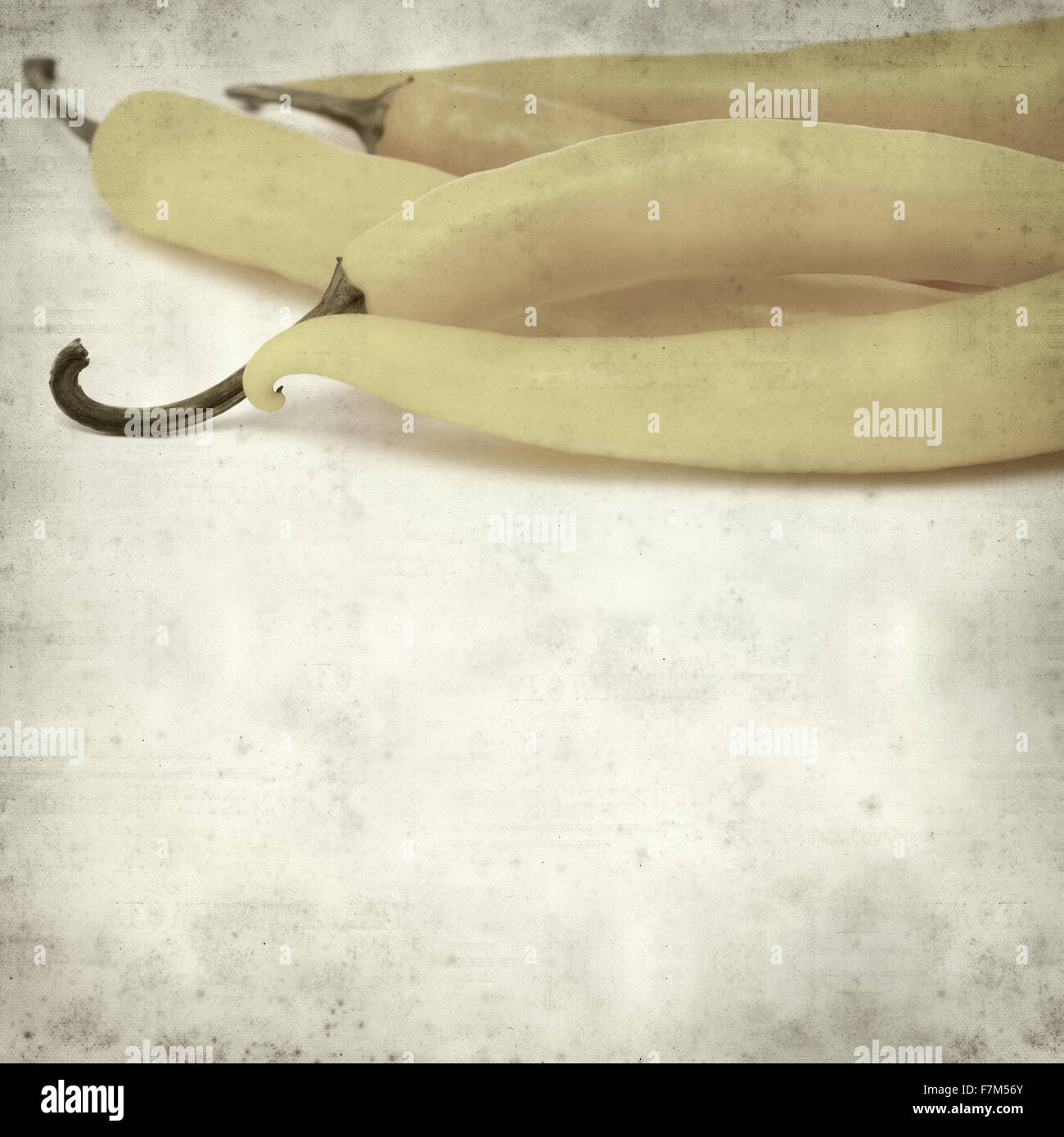 textured old paper background with yellow chilli pepper Stock Photo - Alamy