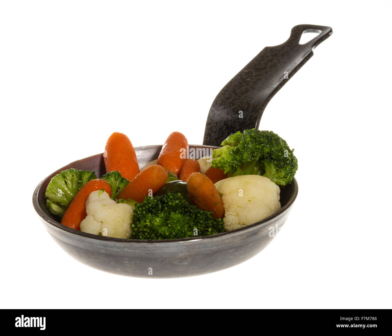 Pan cooked vegetables broccoli Cut Out Stock Images & Pictures - Alamy