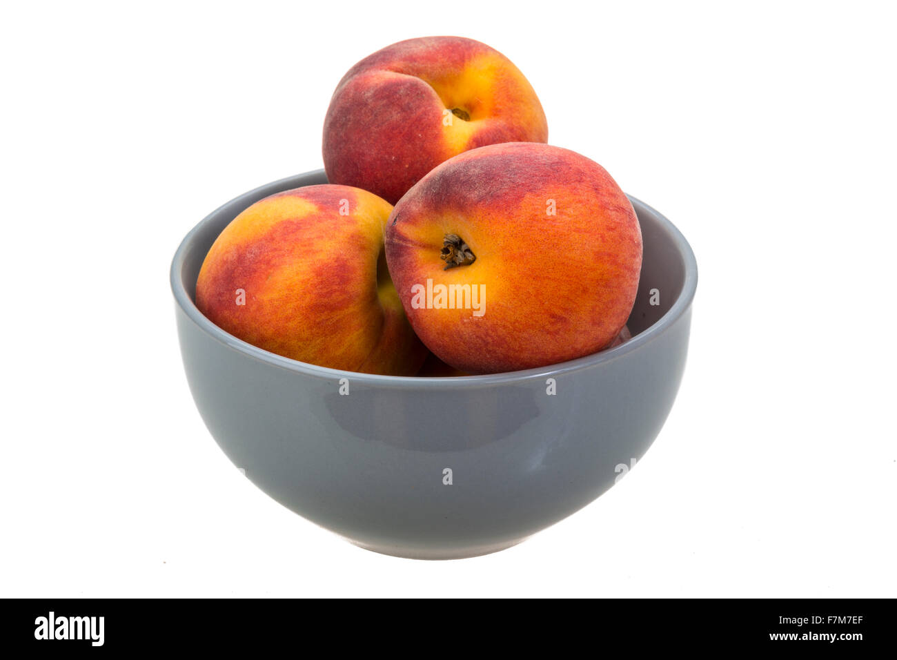 Bright ripe peaches isolated Stock Photo - Alamy