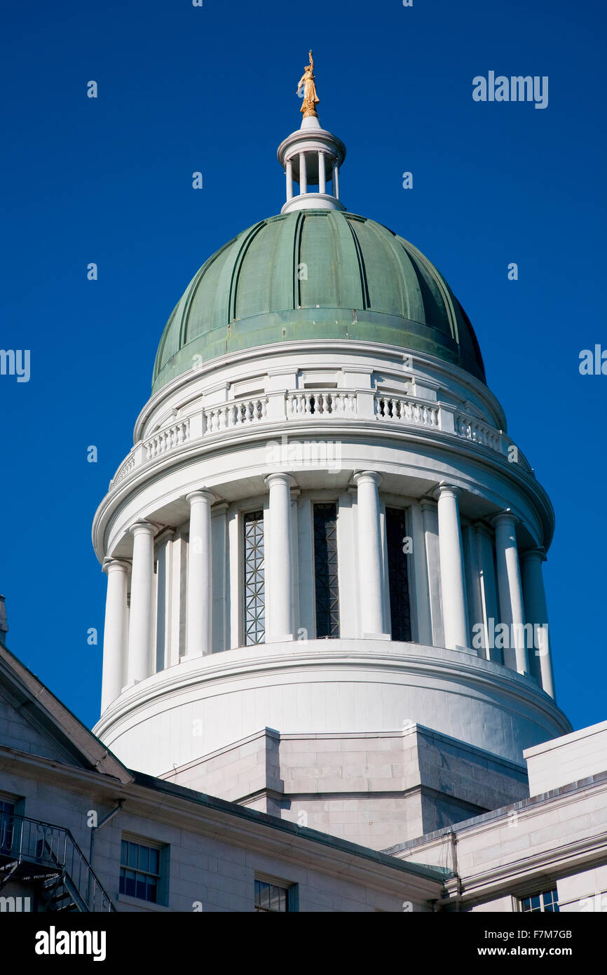 Historic Maine State Capitol Building, Augusta Maine, the state capital ...