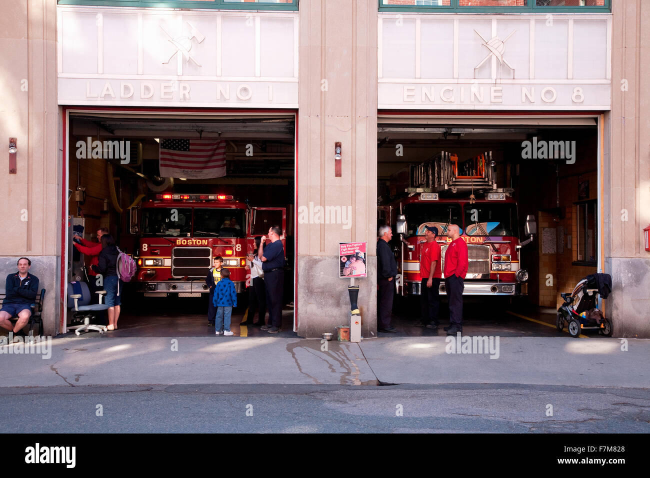 Ladder #1, Engine #8, Firestation in historic North End, Italian ...