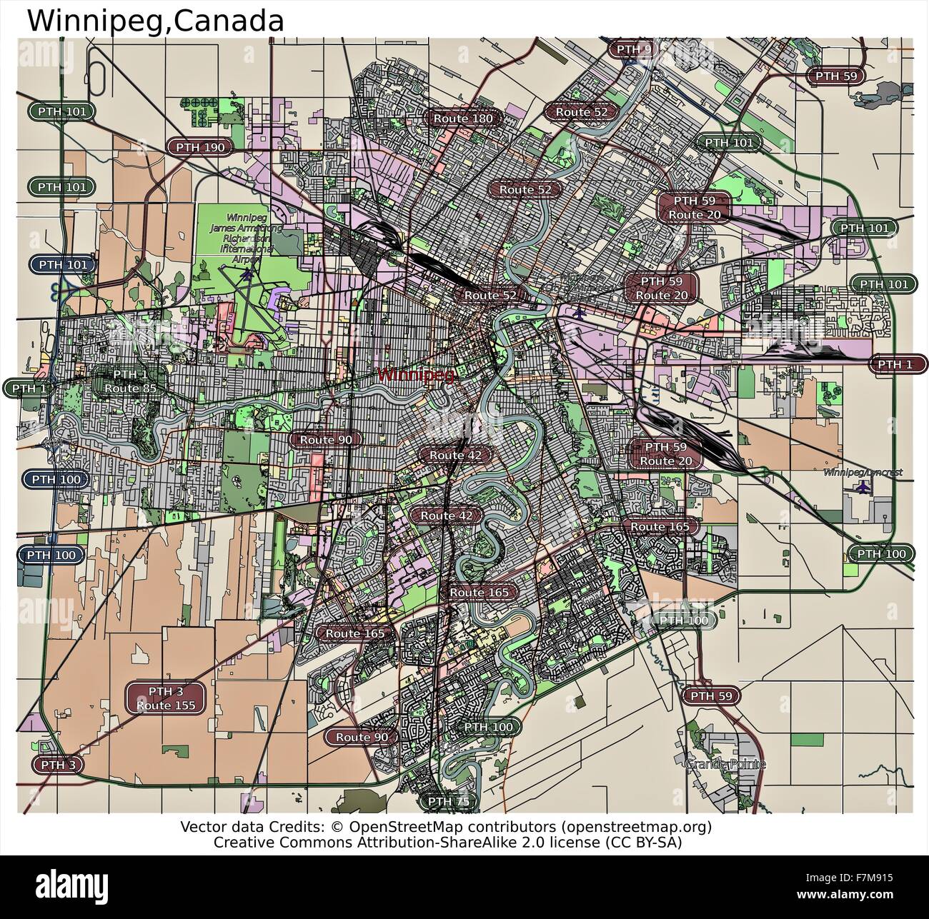 Canada Aerial View Winnipeg High Resolution Stock Photography and ...