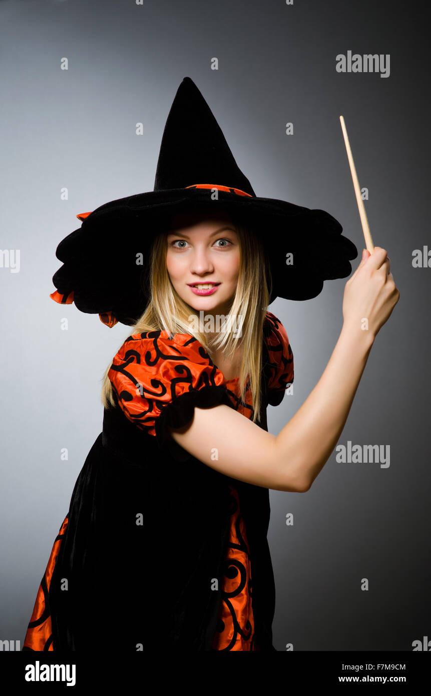 Witch doing her dirty tricks Stock Photo - Alamy