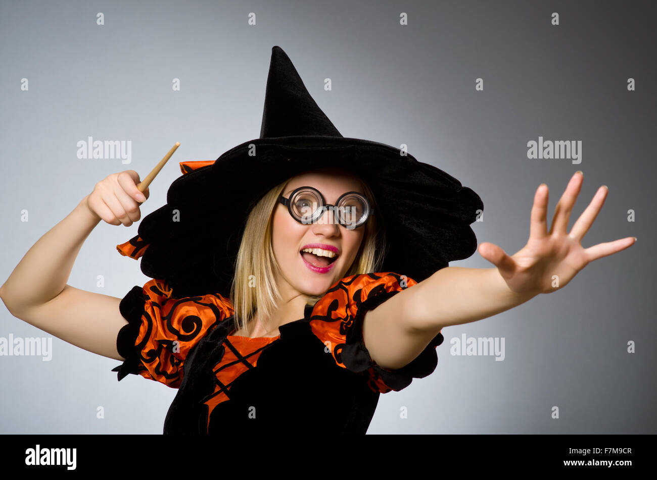 Witch doing her dirty tricks Stock Photo - Alamy