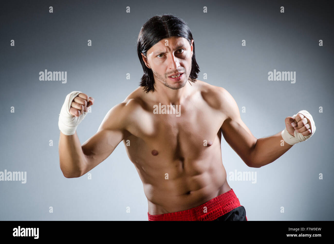 Ripped martial arts expert at training Stock Photo - Alamy