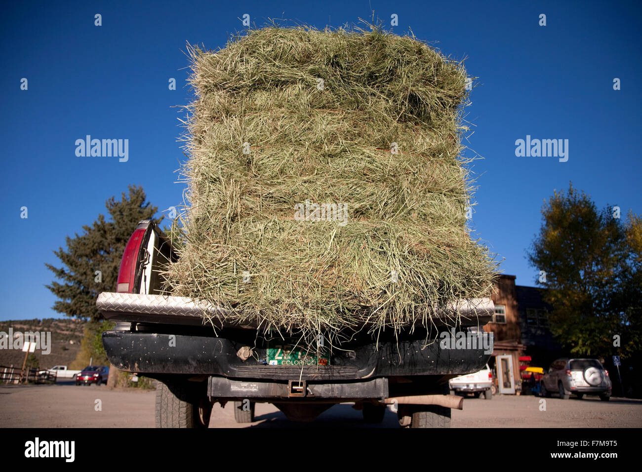 Hay on pickup truck in ridgeway hi-res stock photography and images - Alamy
