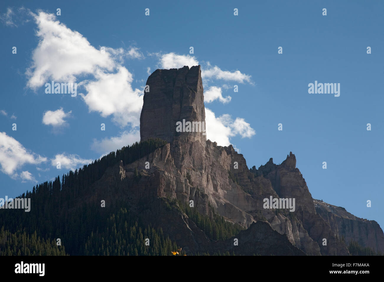 Chimney Peak in the Uncompahgre National Forest, Colorado, near ...