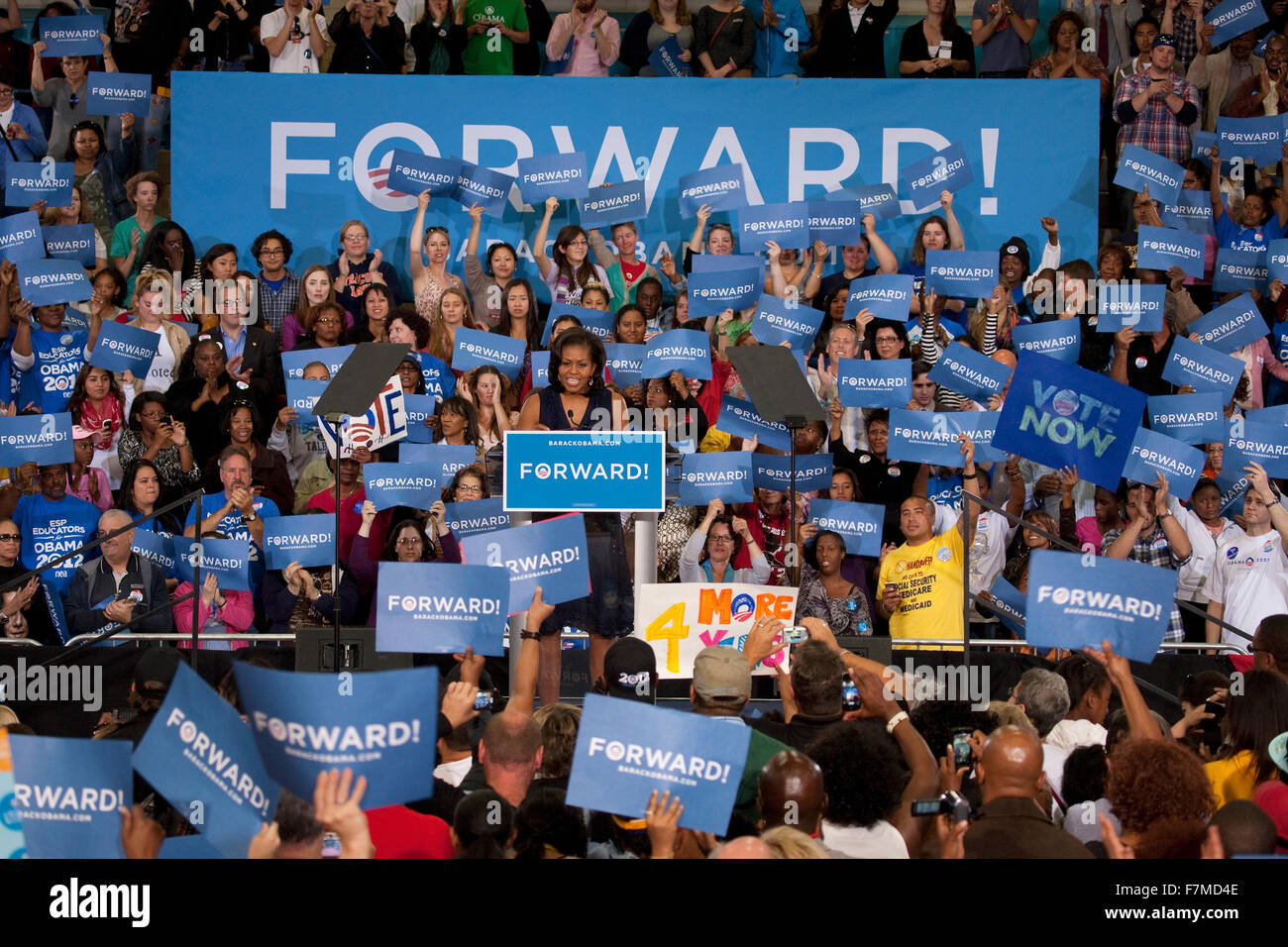 First Lady Michelle Obama speaks at an President Obama campaign rally ...