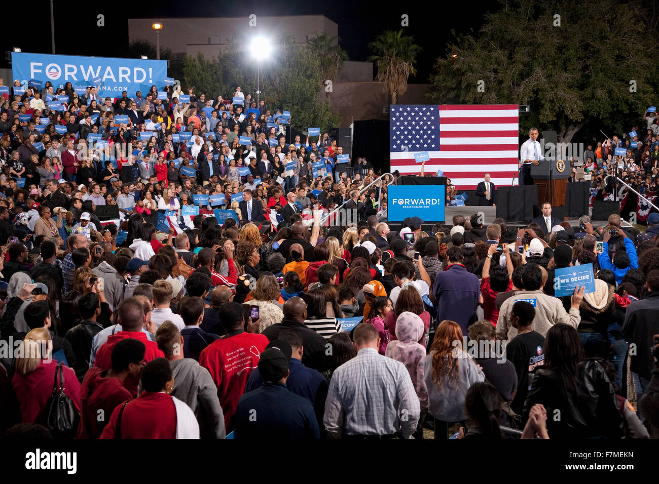 President Barack Obama at Presidential Campaign Rally, October 24, 2012 ...