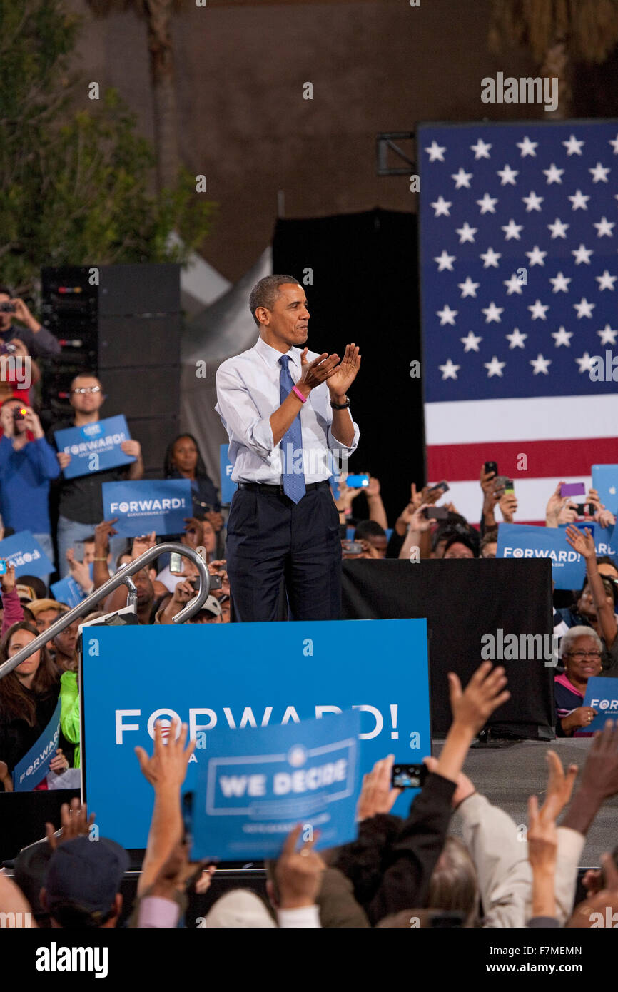 President Barack Obama at Presidential Campaign Rally, October 24, 2012 ...