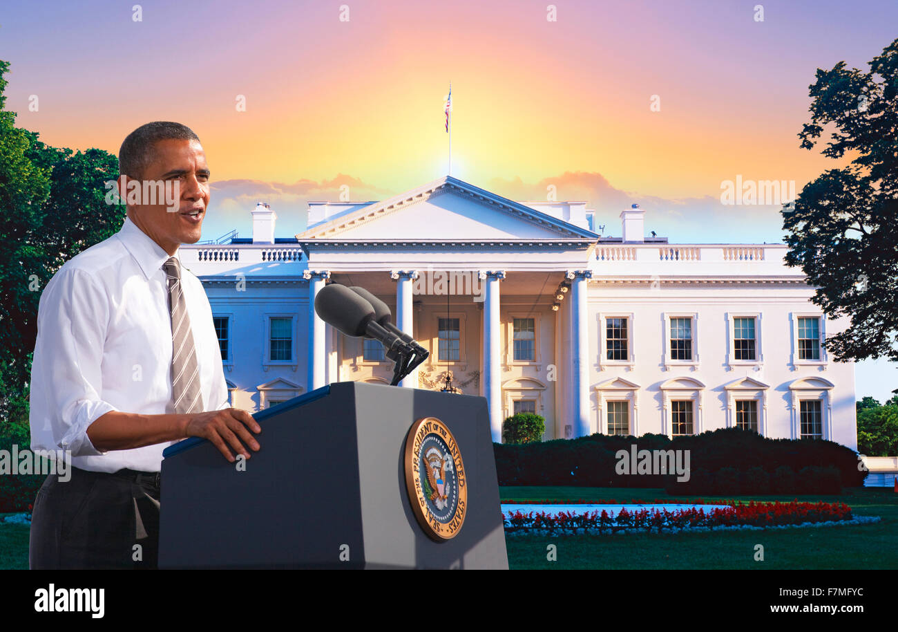 Barack obama presidential portrait hi-res stock photography and images ...